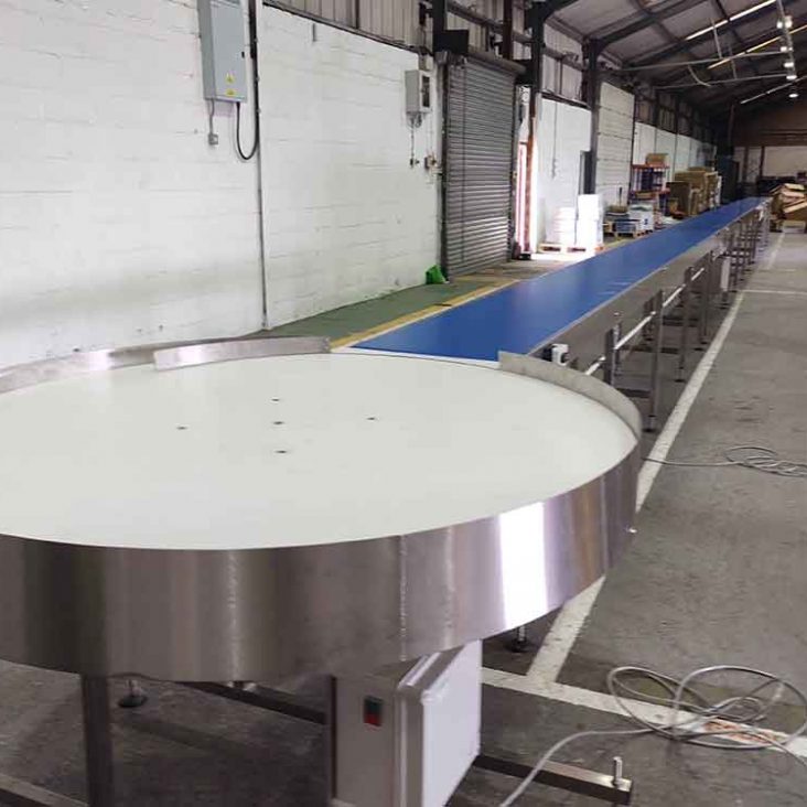 Warehouse Transport Conveyor & Rotary Table - Case study